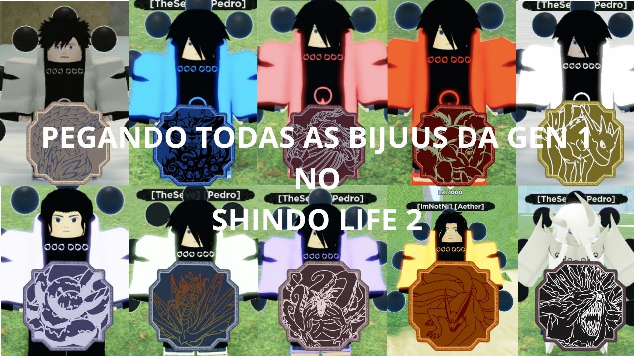 SOLANDO TODAS AS BIJUS DA GEN 1 NO SHINDO LIFE 2 - YouTube