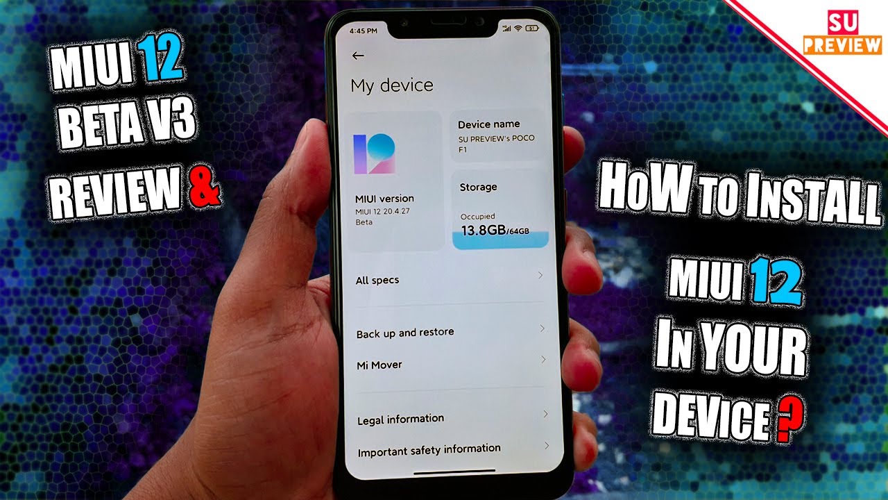 HOW TO INSTALL MIUI 12 ? ( MIUI 12 V3 Beta REVIEW ) #Hindi - YouTube