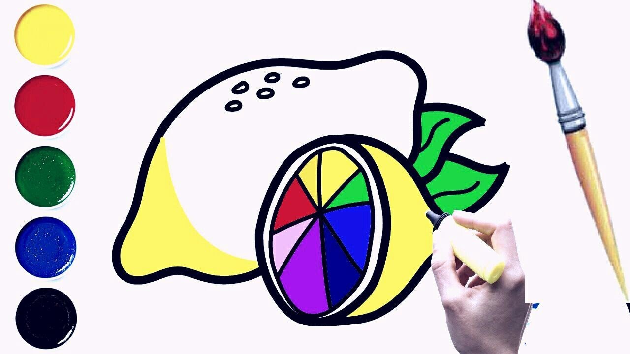 Bolalar uchun limon chizish/Drawing lemon for children/Рисунок лимон ...
