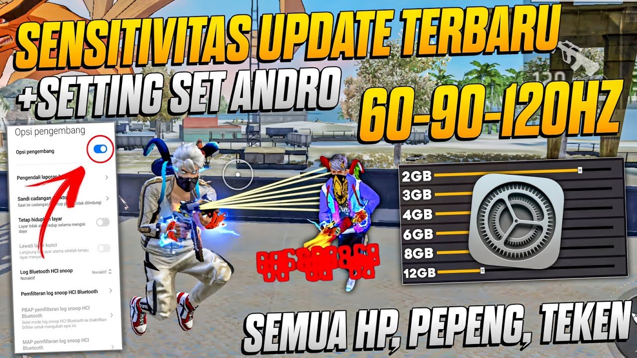 GACOR PARAH 😱 SENSITIVITAS FF AUTO HEADSHOT 2025 + SET ANDRO FF WORKS TERBARU - YouTube