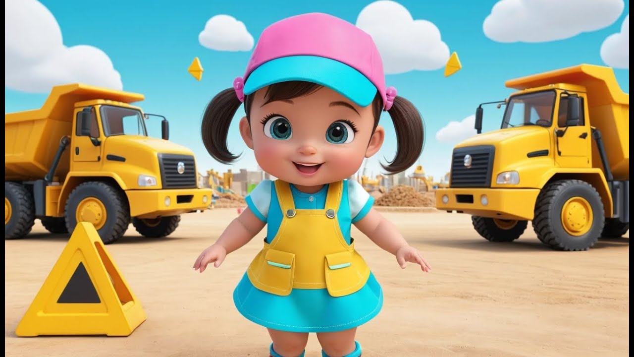 Construction Truck Shapes | Nursery Rhyme Song for Kids | Baby Learning ...