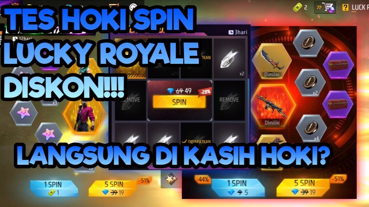 DISKON LUCKY ROYALE BIKIN HOKI?? LANGSUNG GAS!!! - Free Fire - YouTube
