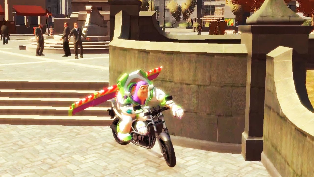 Buzz riding on a bike - YouTube