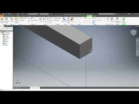 INVENTOR - SIMULACION DE ESFUERZO EN UNA VIGA - YouTube