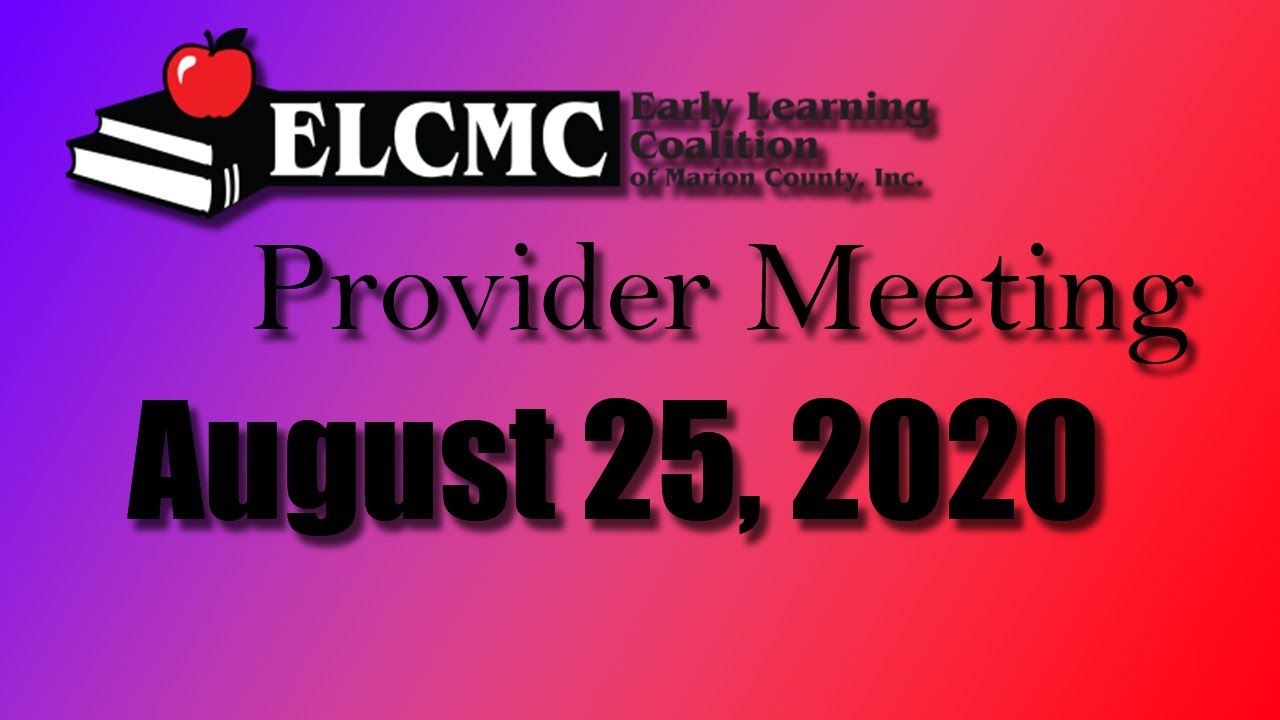 8 25 2020 Provider Meeting - YouTube