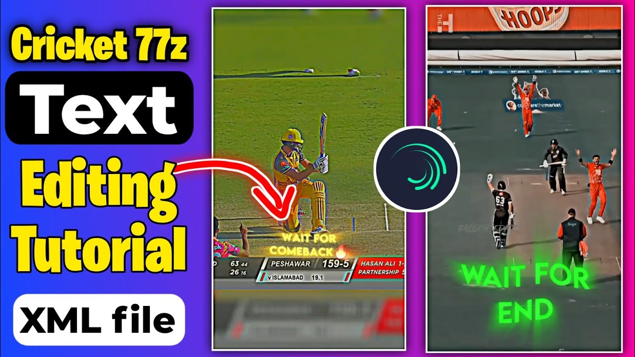 @Cricket77z Text Editing | Alight Motion Cricket Video Editing ...