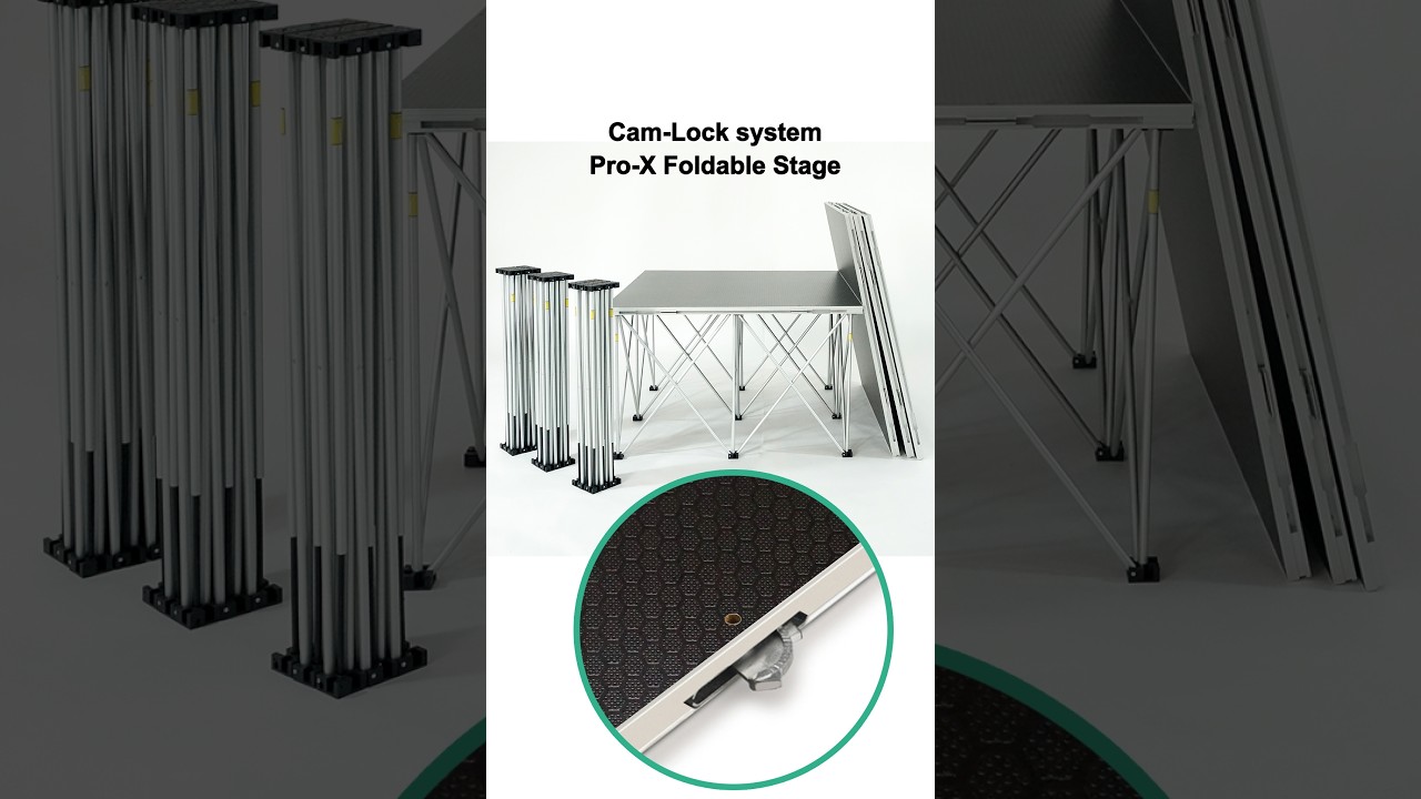 ANYCASE ProFlex Folding Riser stage 4x4' for small events - YouTube