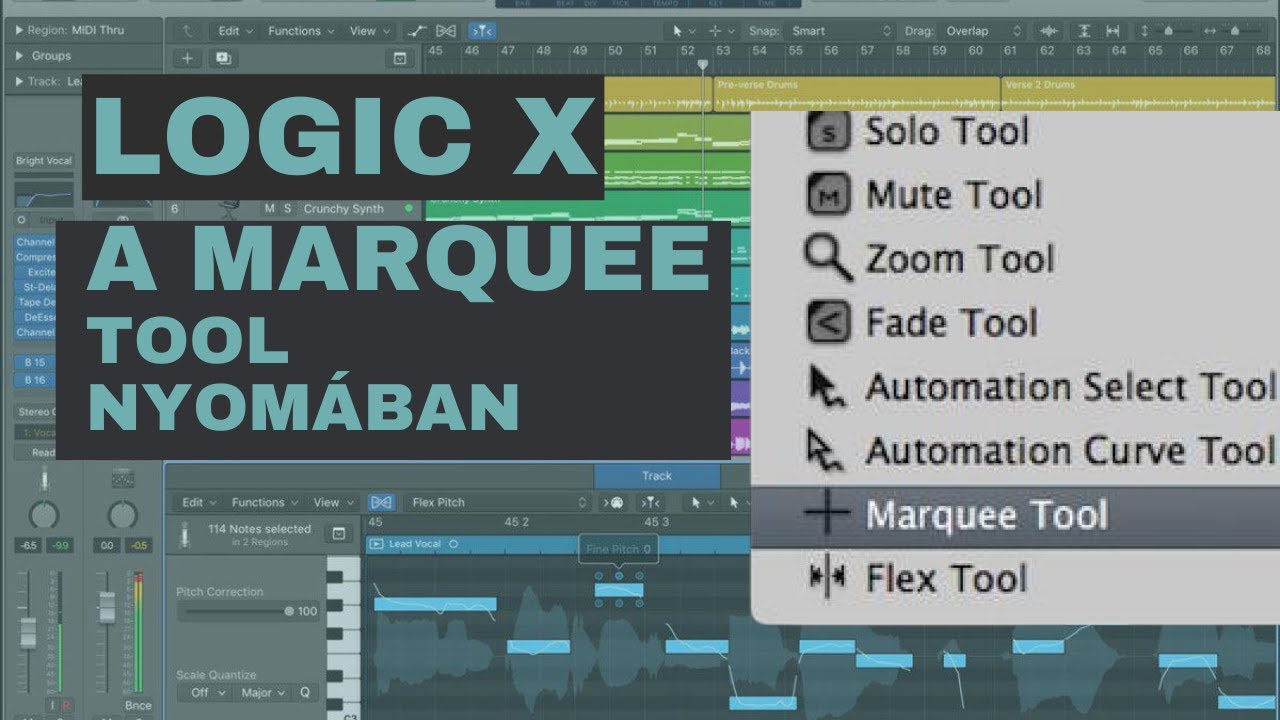 Mi mindent tud a marquee tool a Logicban? Logic X - YouTube