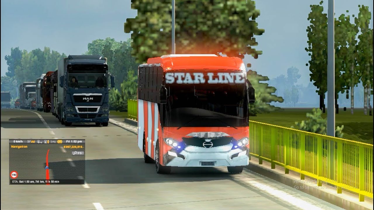 Ets2 - Star line The King of overtake in BD | New Bus Mod - YouTube