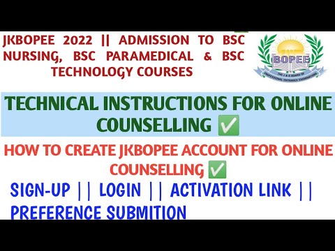 How To Create Jkbopee Account for Counselling 💯 Most Important video 😍 ...