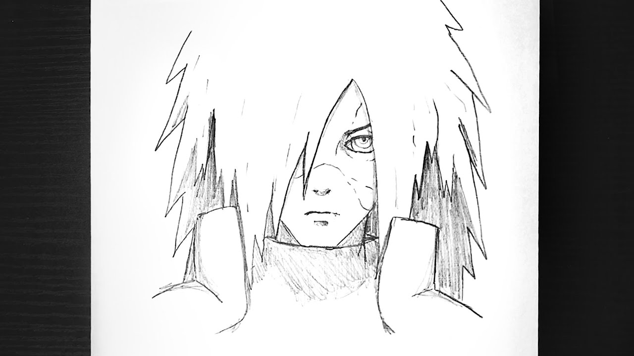 How to draw Madara Uchiha | Naruto Anime drawing tutorial step by step ...