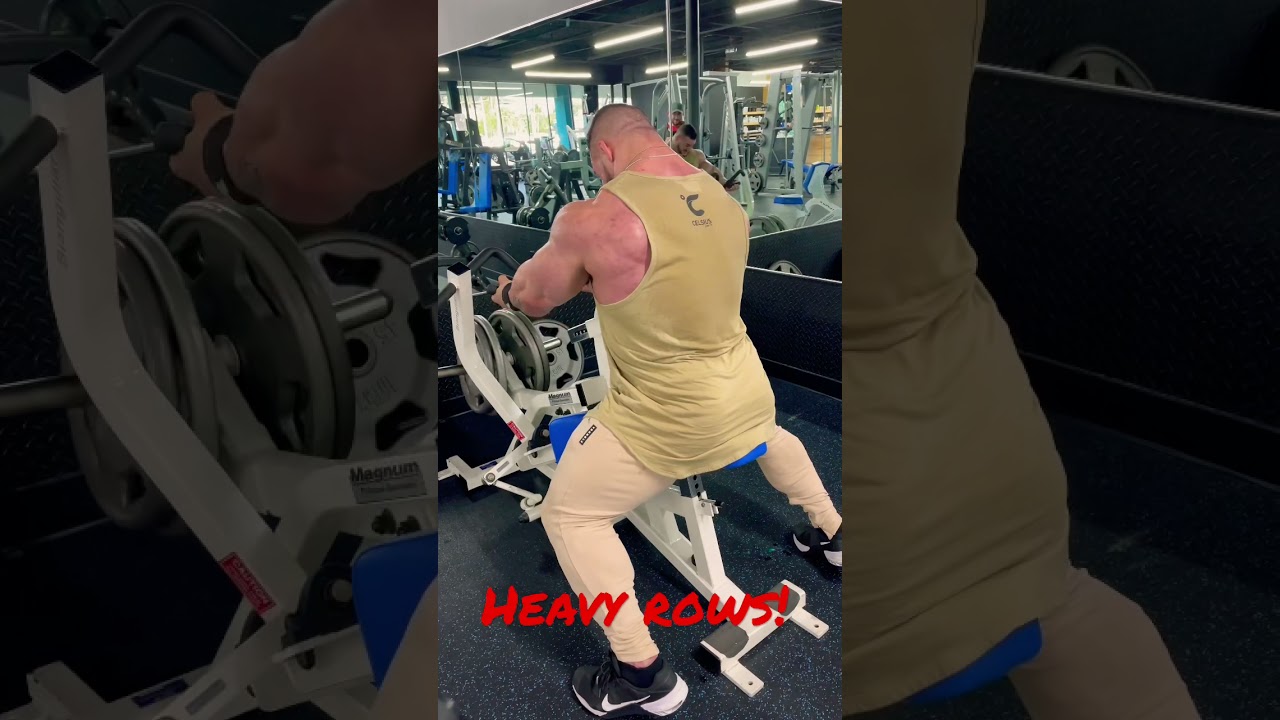 Heavy rows on back day!! Back day video coming tomorrow 9AM EST!! # ...
