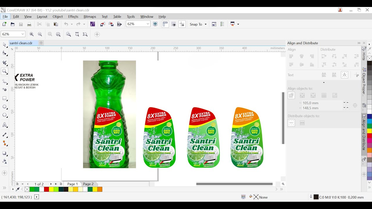 Cara bikin desain label kemasan sabun cuci piring dengan corel draw ...