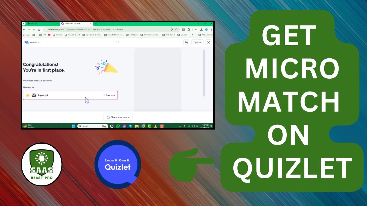 How to Get Micro Match on Quizlet - YouTube