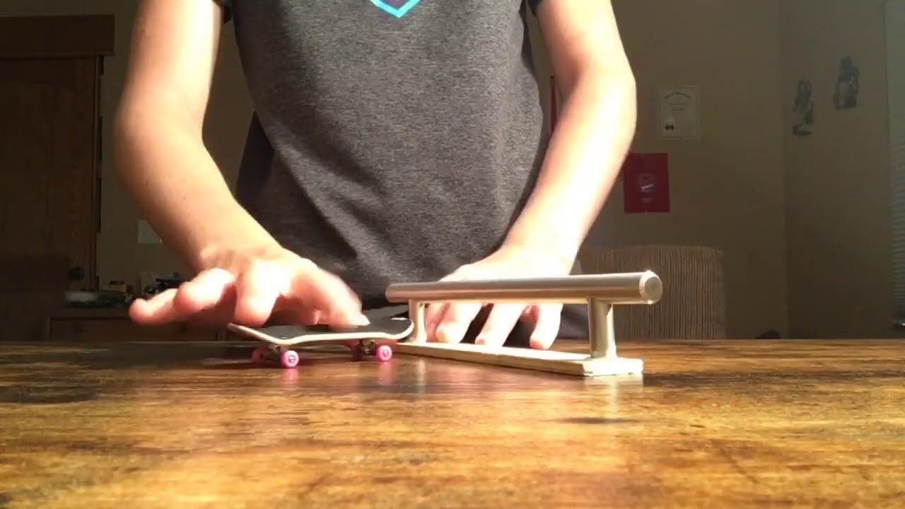 My progression on my homemade fingerboard obstacles - YouTube