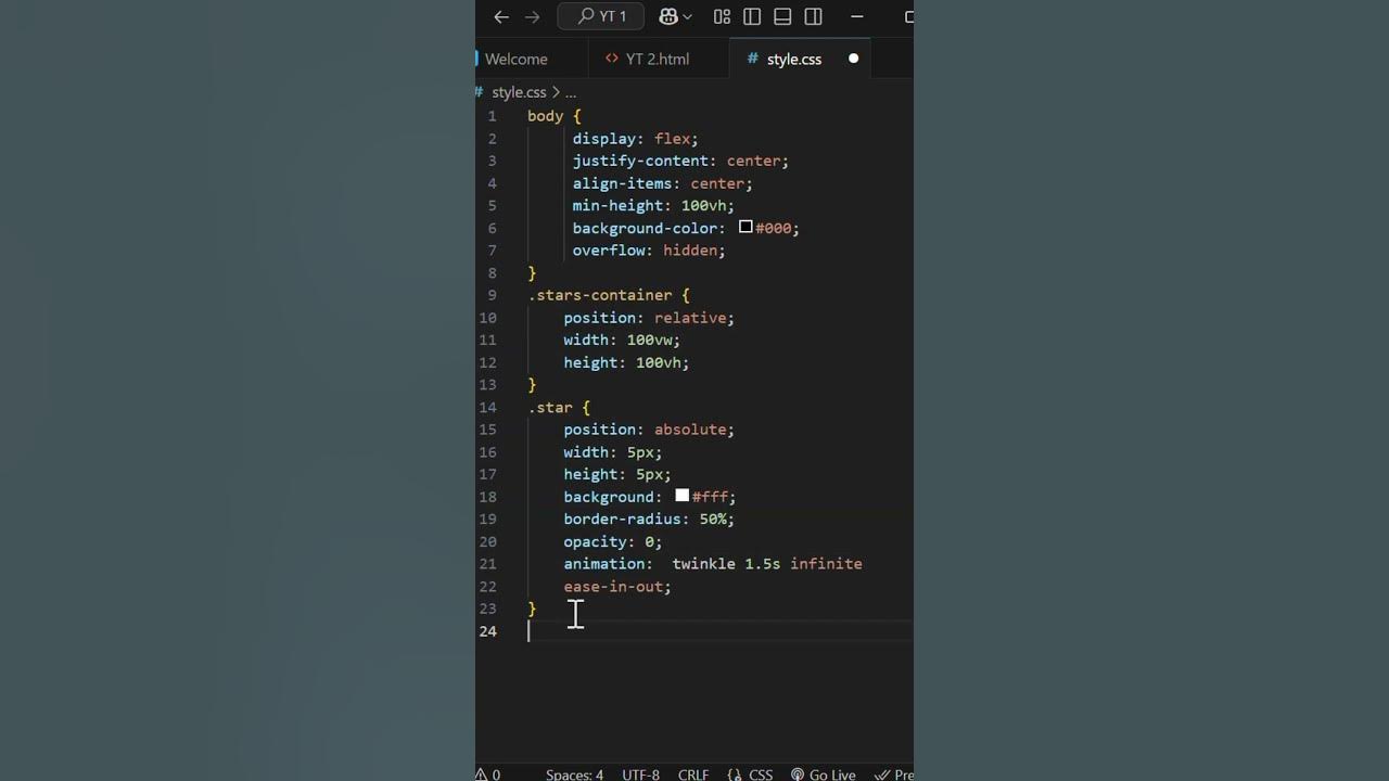 Star Trail On Hover Html Css Javascript Tutorial Youtube