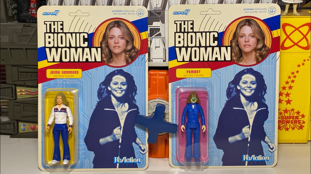 The Bionic Woman Jamie Sommers ,& Fembot ReAction Figures - YouTube