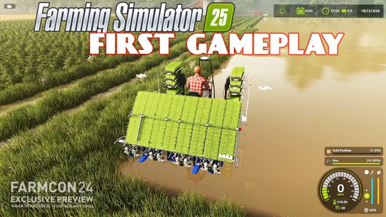 Farming Simulator 25 First Gameplay Footage! - GPS, RICE, NEW VISUAL ...