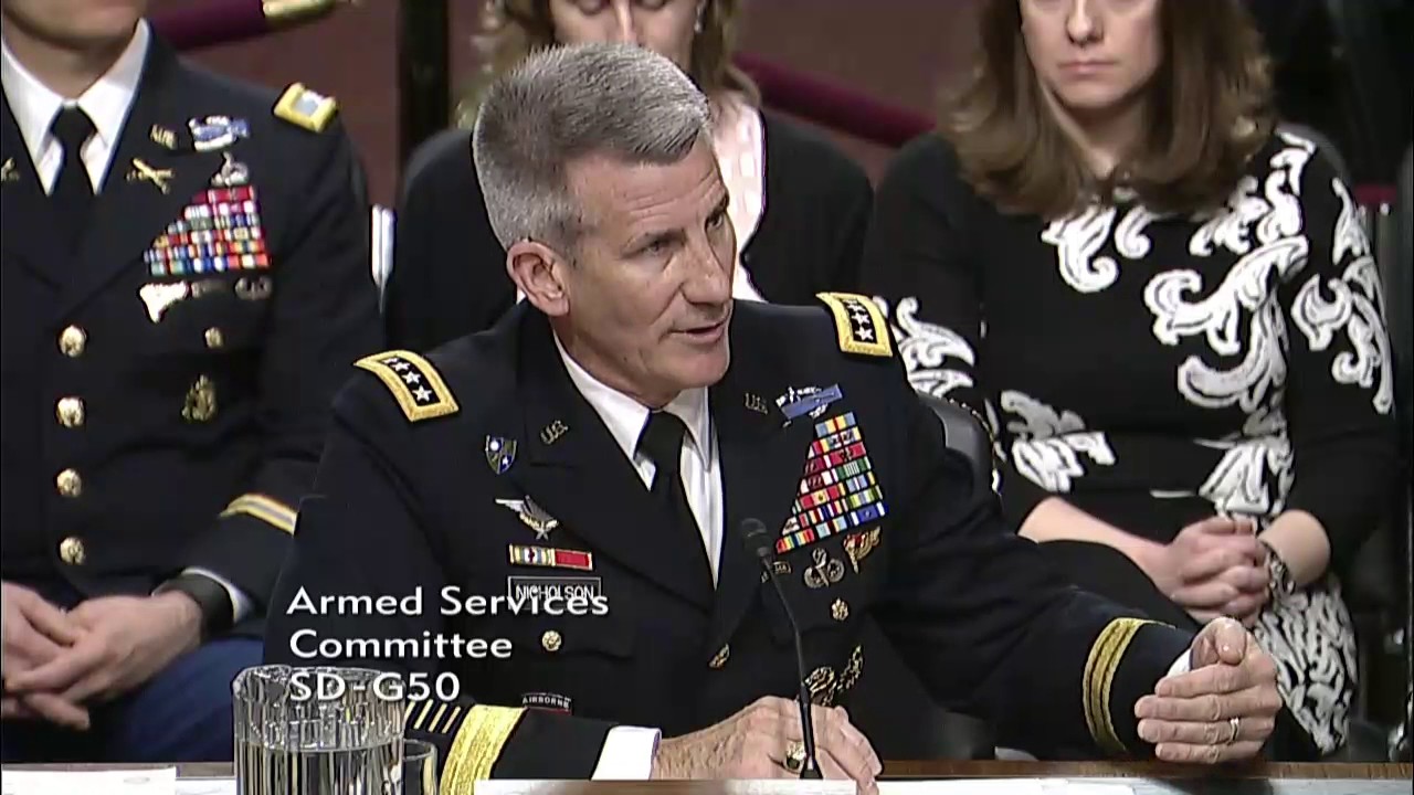 Senator David Perdue in SASC with General Nicholson - YouTube