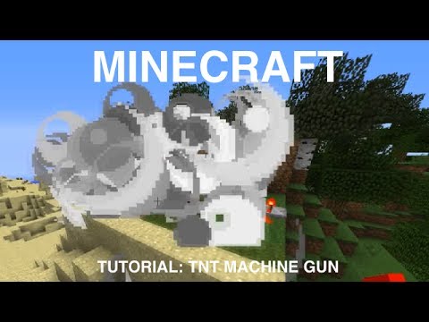Minecraft Tutorial: UNIQUE FULL AUTO TNT CANNON (400 RPM!!) COMPACT AND ...