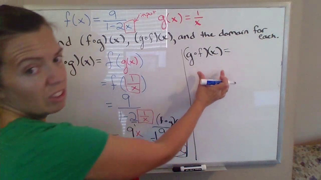 Composite Function Using Two Rational Functions Youtube