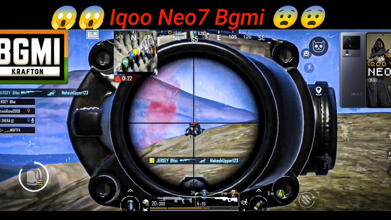 Iqoo Neo7 Smooth + Extreme Gamplay |Iqoo Neo7 Gamplay Bgmi 😨😱 - YouTube