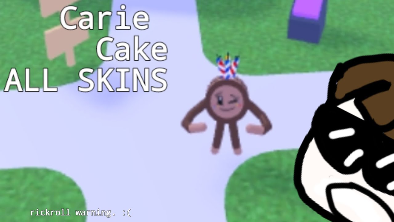 Carie Cake ALL SKINS Cleaning Simulator (rickroll warning) - YouTube