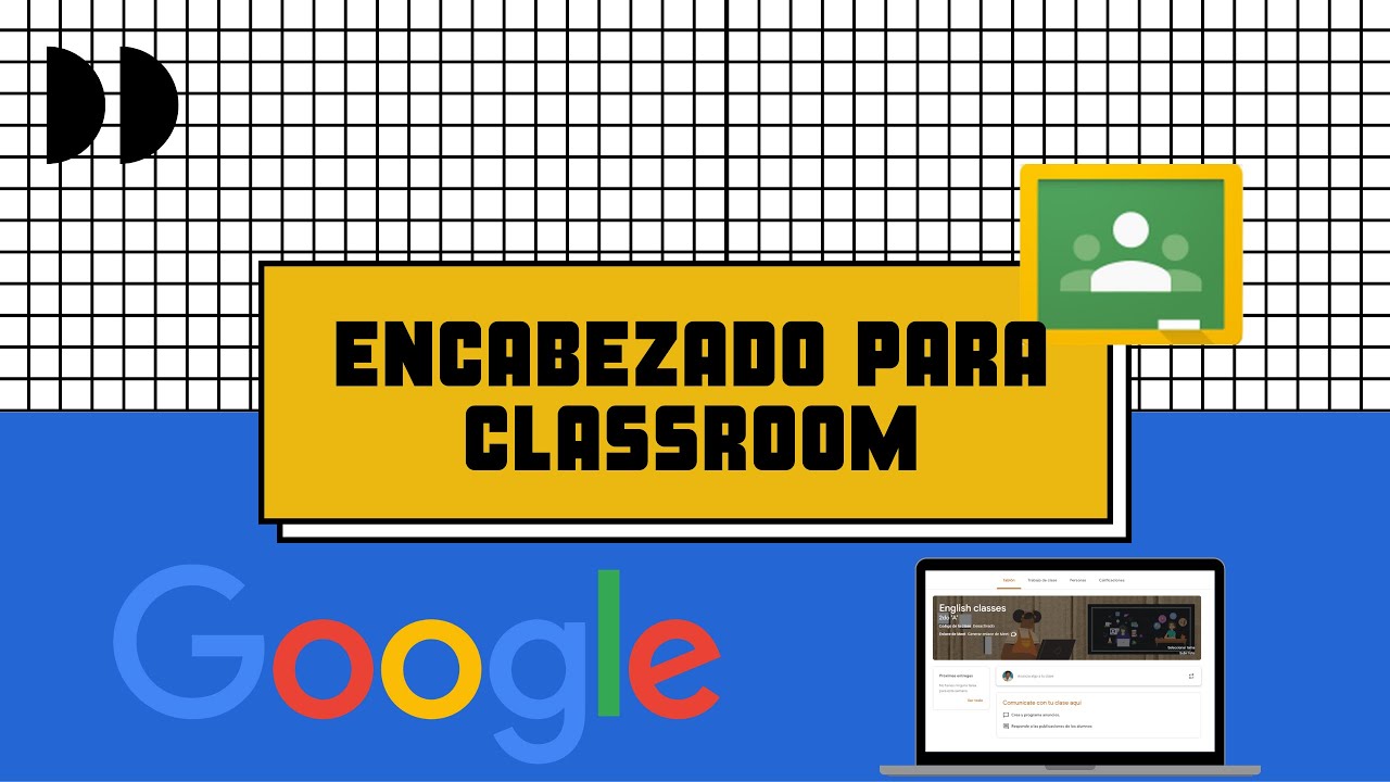 Crea encabezados para Google Classroom en formato gif - YouTube