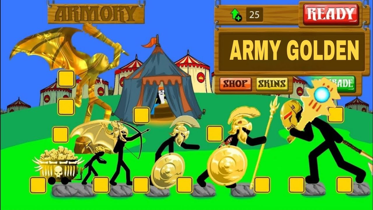 ARMY GOLDEN MAX UPGRADE FULL POWER 99999 | STICK WAR LEGACY - YouTube