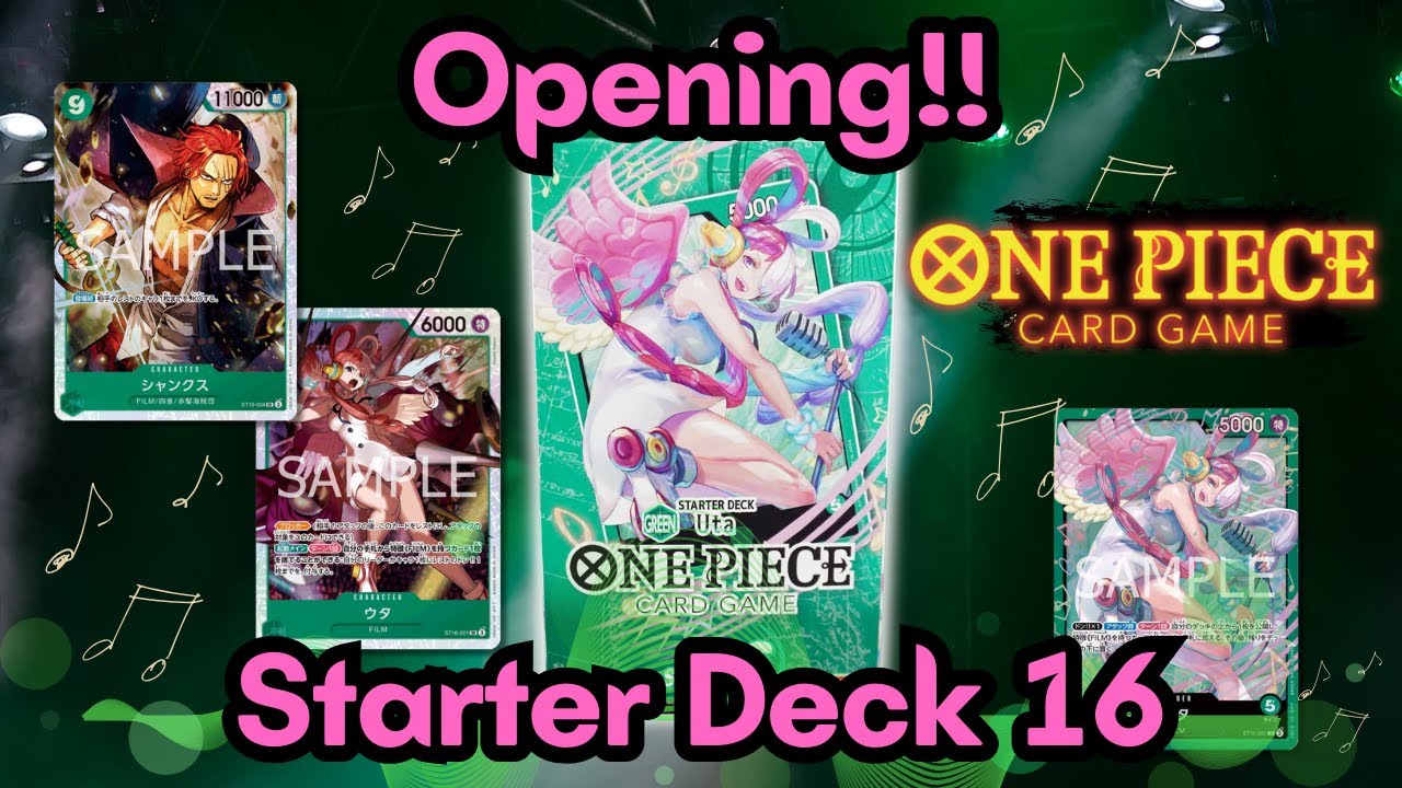 One Piece TCG ST-16 Uta Green Starter Deck Opening & Unboxing! | One ...