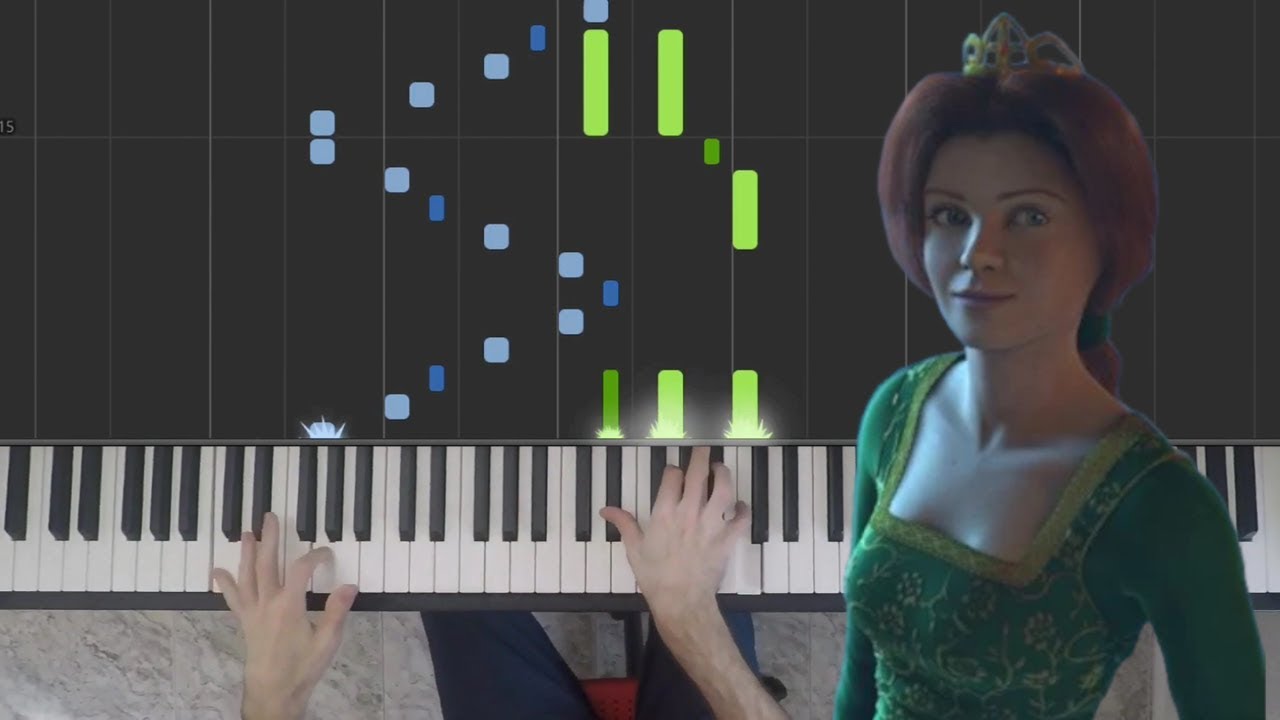 Shrek Fairytale Piano CRAZY VERSION 😵😥 Synthesia (+ MIDI & SHEET SCORE ...