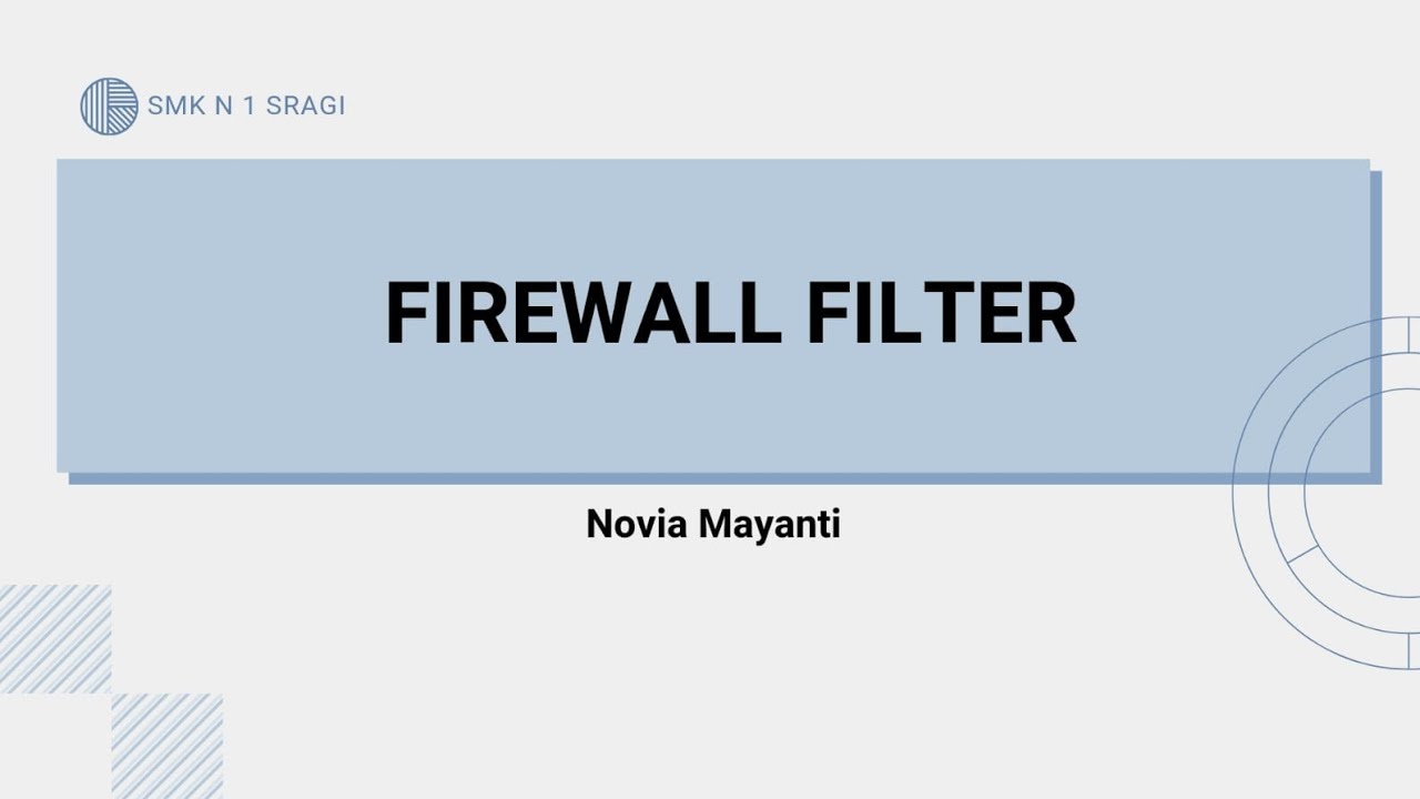 Mikrotik Administration-Firewall Filter - YouTube