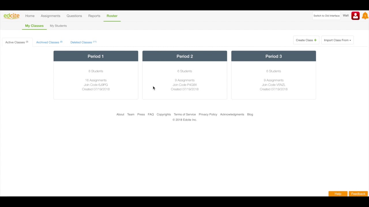 Edcite: Finding Your Class Code - YouTube