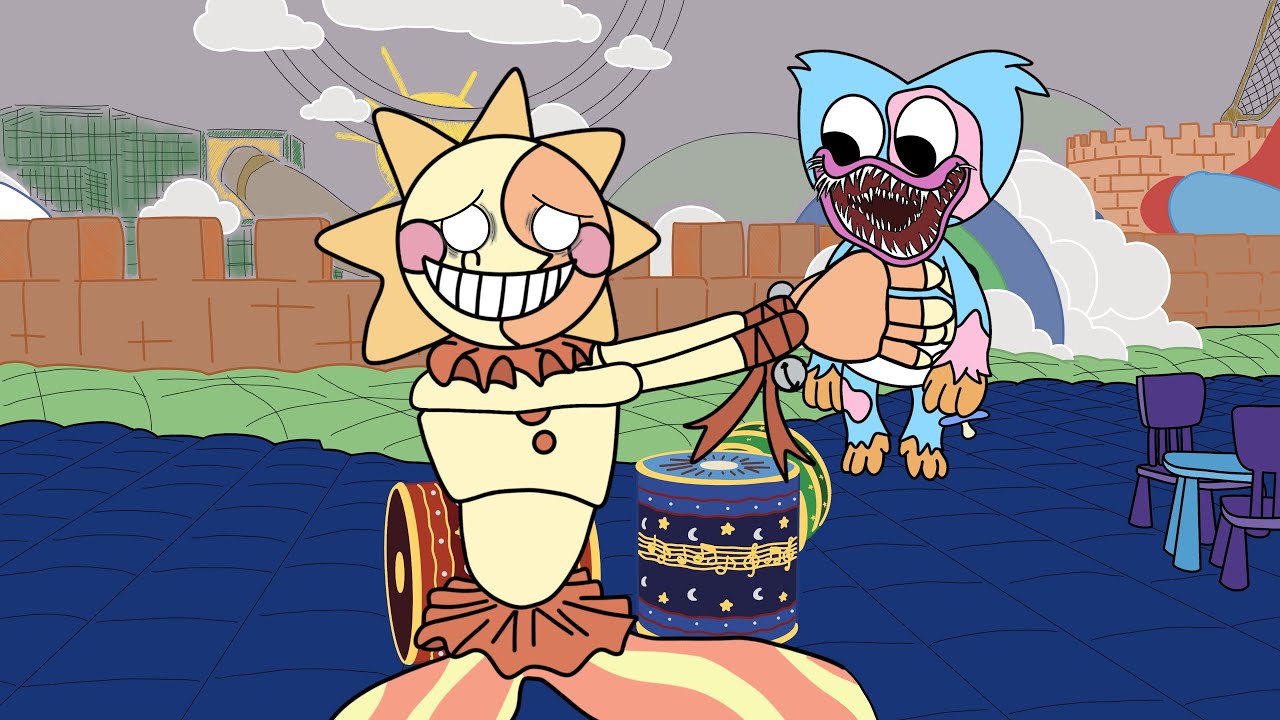 FNAF Sundrop & Baby Huggy Wuggy Kindergarten Daycare Attendant (FNAF 9 ...