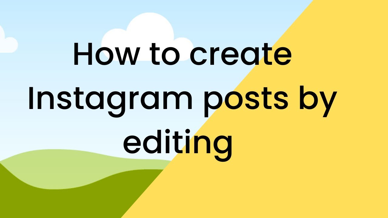 How to create Instagram posts by editing templates 1 - YouTube