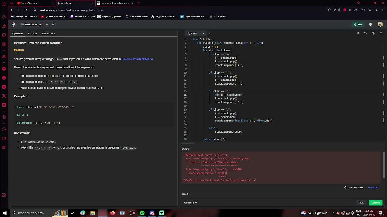 NeetCode [Evaluate Reverse Polish Notation] - Day 24 - YouTube