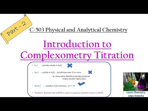 Part-2 : EDTA Titration Curve |Velcher's rules | Preparation of EDTA ...