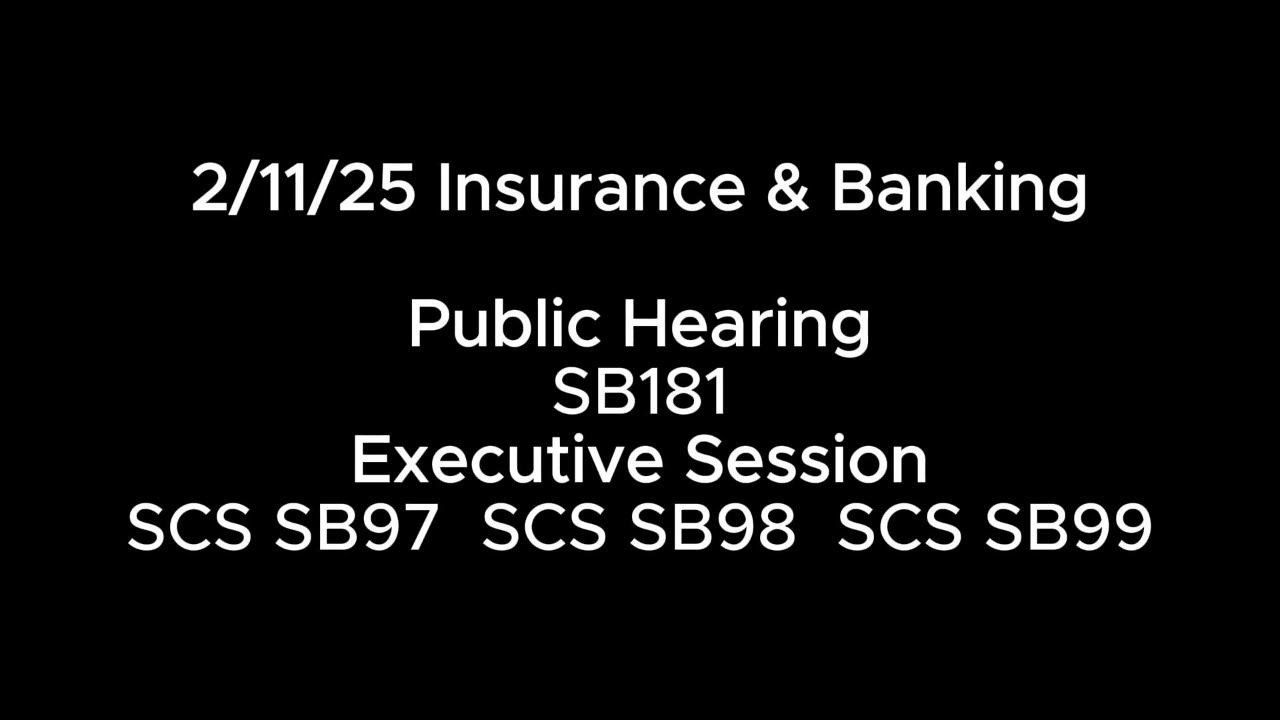 2/11/25 Insurance & Banking PH: SB181 ES: SCS SBS97 SCS SBS98 SCS SBS99 ...