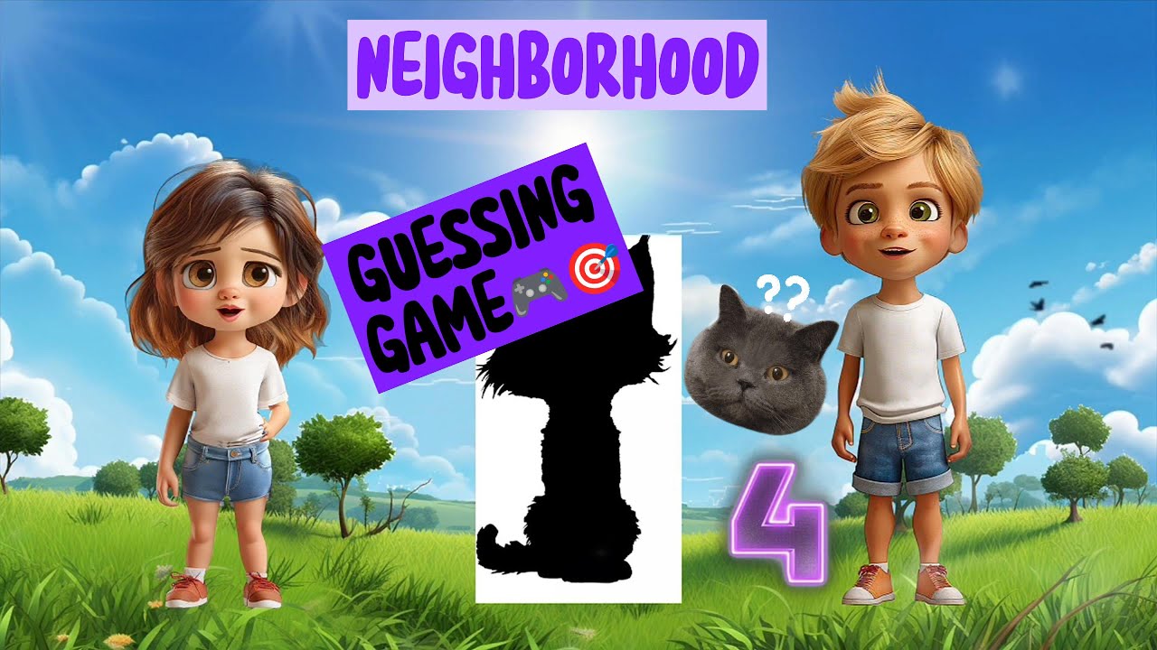 Exciting NEIGHBORHOOD Game⎥Guess the Word⎥4K Play and Learn English ...