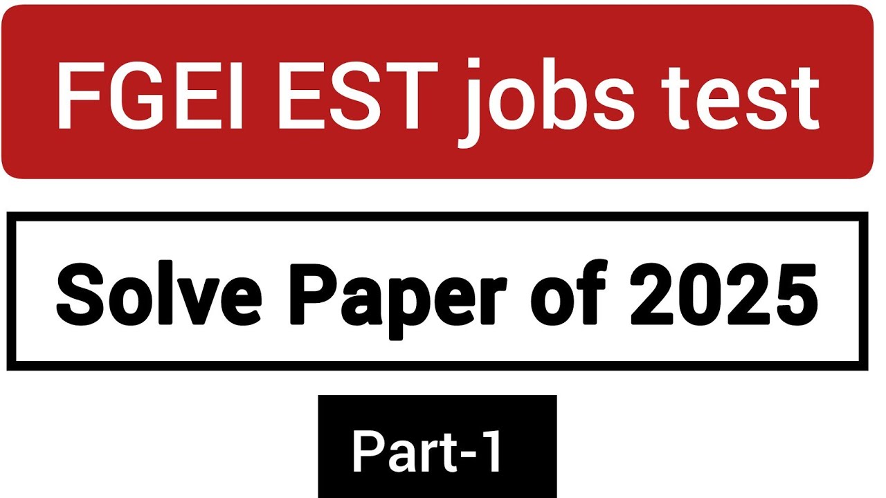 FGEI EST elementary school teachers (test paper 2025 with key) #solved ...