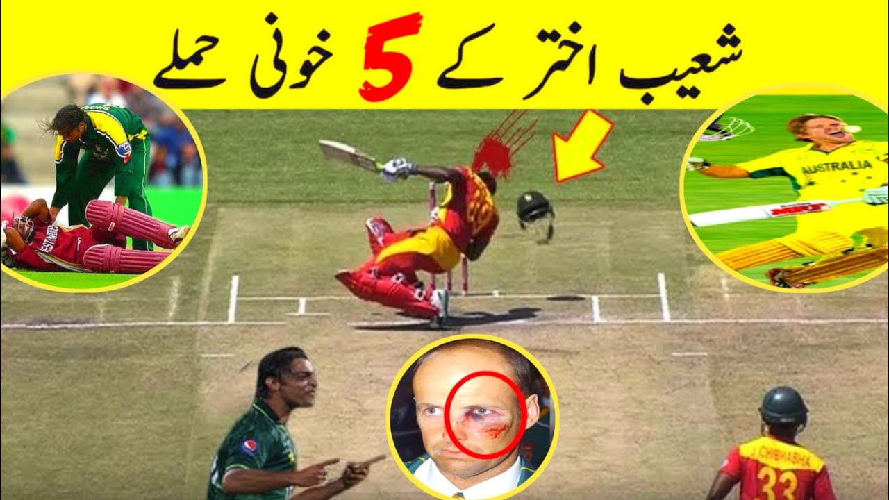 The killer Shoaib Akhtar's top five bouncers. | Mazhar Khan - YouTube