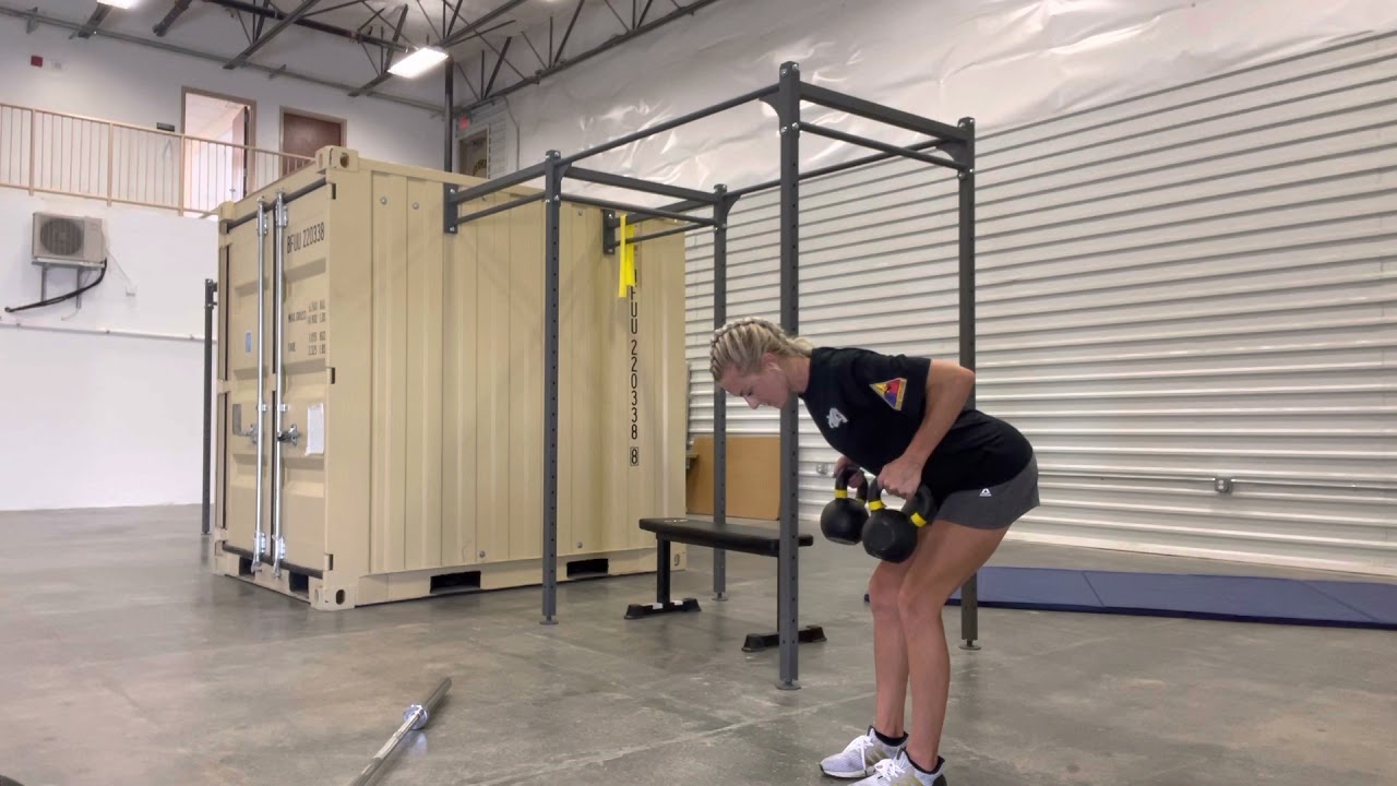 Isometric kettlebell bent over row - YouTube