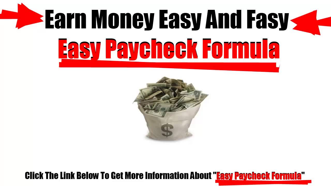 Easy Paycheck Formula - YouTube