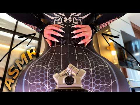 ASMR Tight Cosplay Costume 🦸🏻‍♂️🕷️ FABRIC SCRATCHING SOUNDS | No Talking