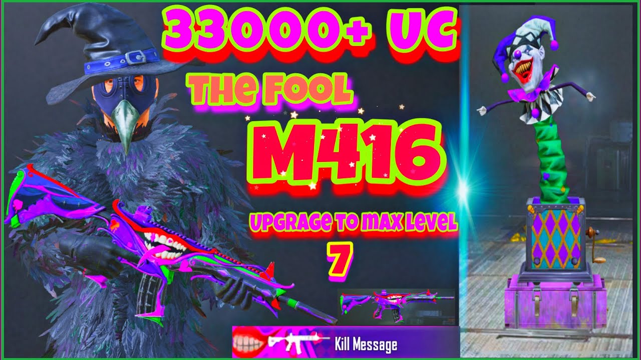 THE FOOL M416 MAX| SPENDING 33000+ UC TO UPGRADE FOOL M416 LEVEL 7 ...