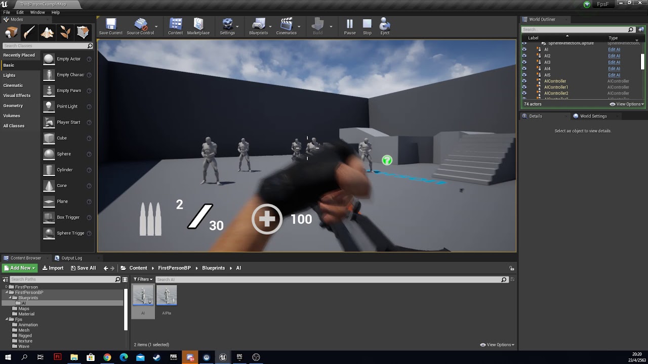 Unreal engine 4 weapon damage system - YouTube