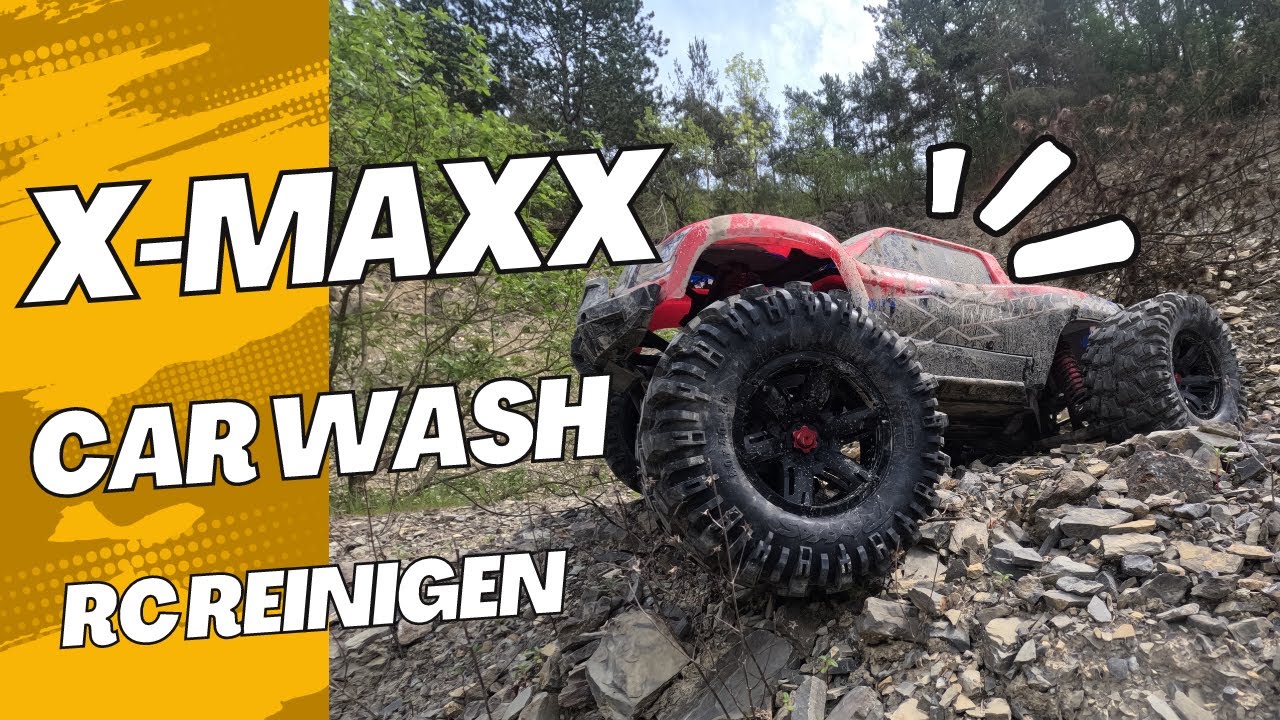 X-Maxx Traxxas RC Car Wash schnell und einfach REINIGEN - YouTube