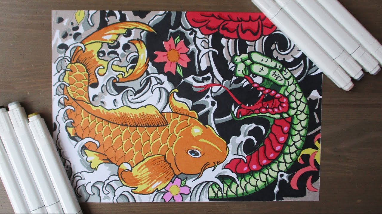 Speed Drawing /Japanese style - YouTube