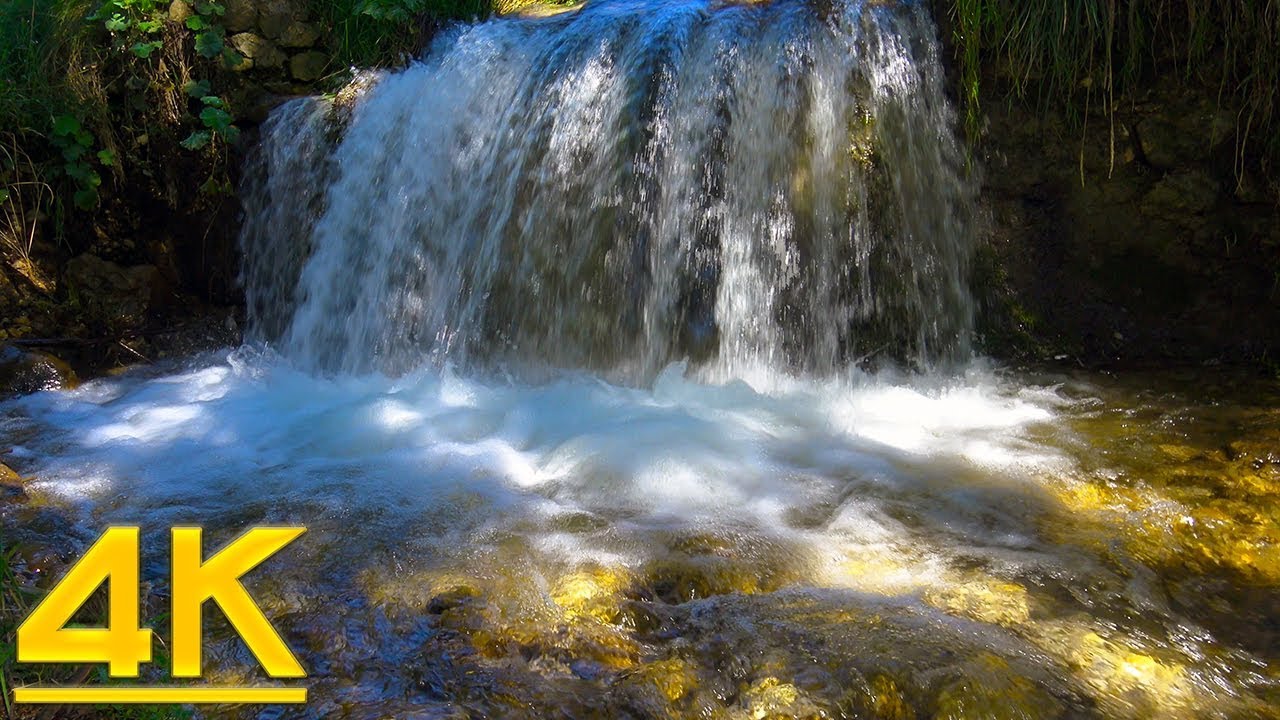 4K River Cascades - Relaxing Mountain Waterfall Sounds & Nature Video ...