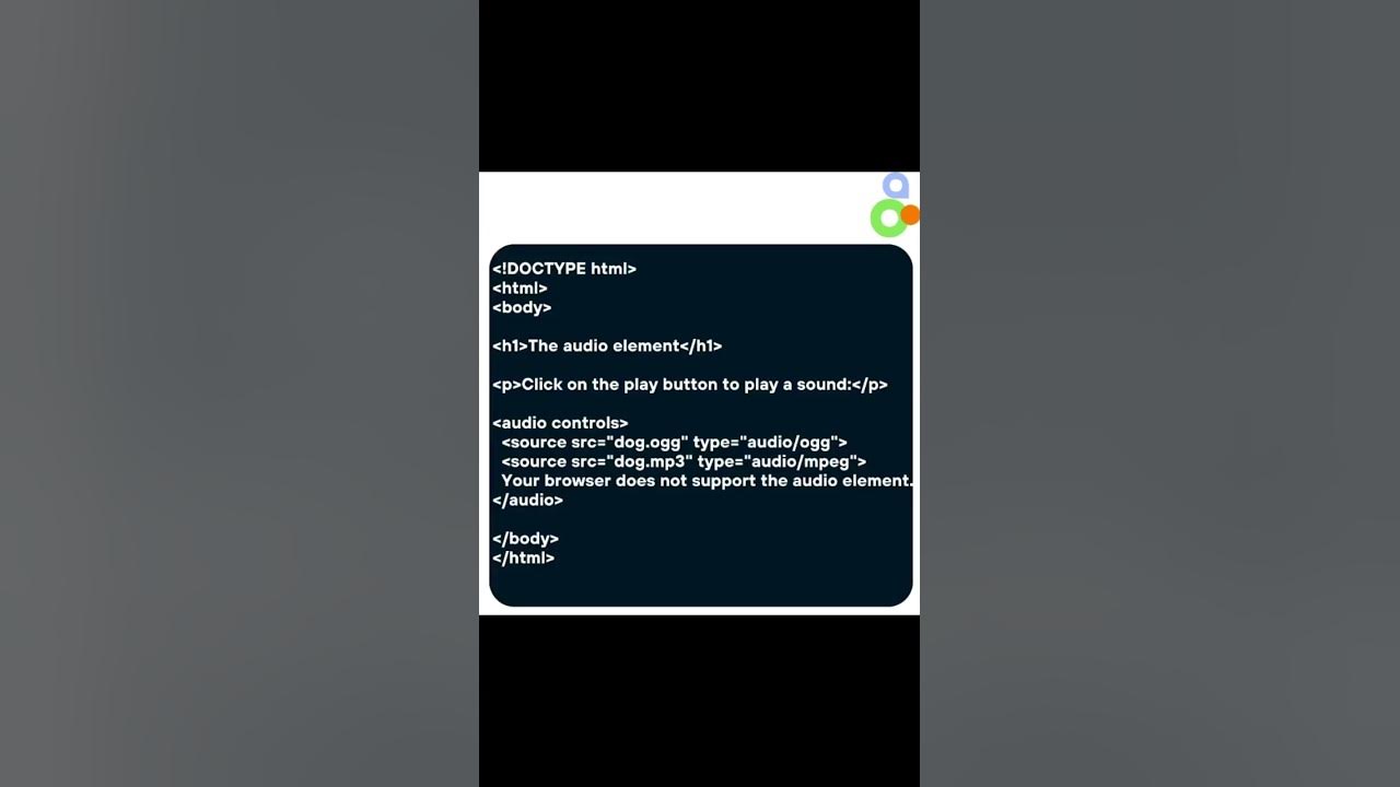 Html Audio Tag Html Htmltags Htmltutorial Youtube